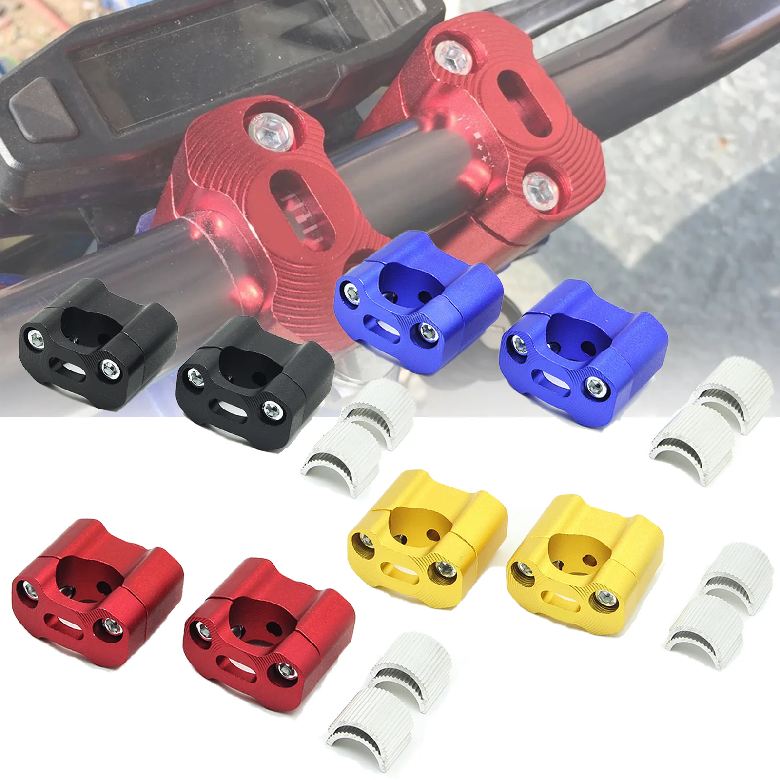 22-28mm-Motorcycle-Handlebar-Clamps-Risers-Adapter-Mount-Clamp-For-BMW ...