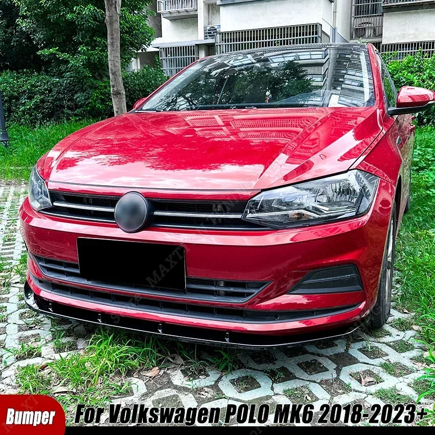 For-Volkswagen-POLO-MK6-2018-2023-Gloss-Black-ABS-Plastic-Car-Front ...