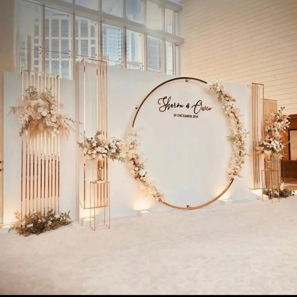 Fancy-Design-Pvc-Acrylic-And-White-Round-Flower-Backdrop-Exquisite ...