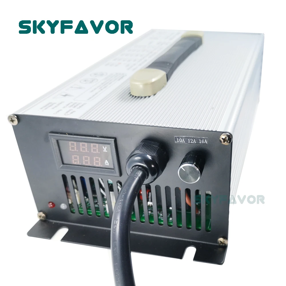 Adjustable 60V 16S lithium battery charger 67.2V 15A/10A/5A current 3 ...