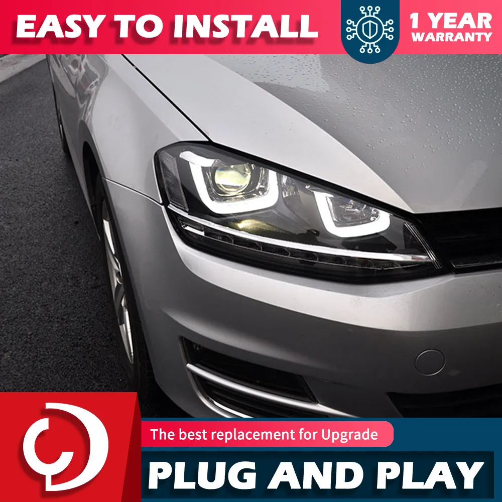 Car-Styling-for-VW-Golf-7-MK7-LED-Headlight-Golf7-5-R-LINE-Design-DRL ...