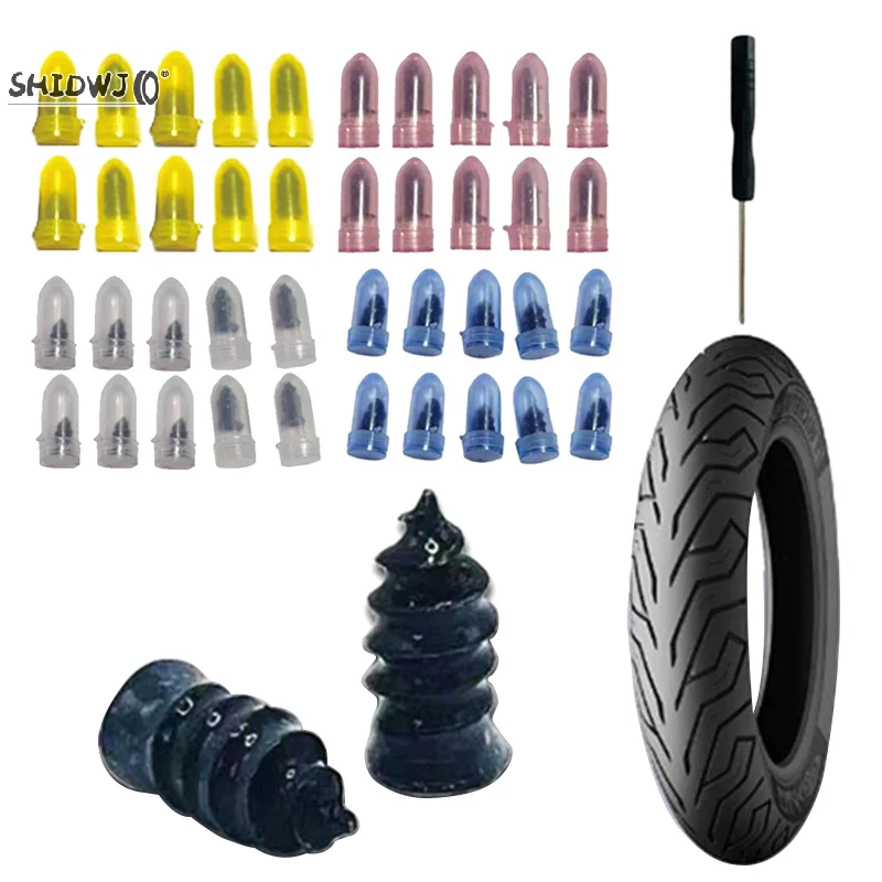10pcs-Tire-Repair-Nail-Self-Tapping-Screw-Plastic-Nail-Soft-Rubber ...