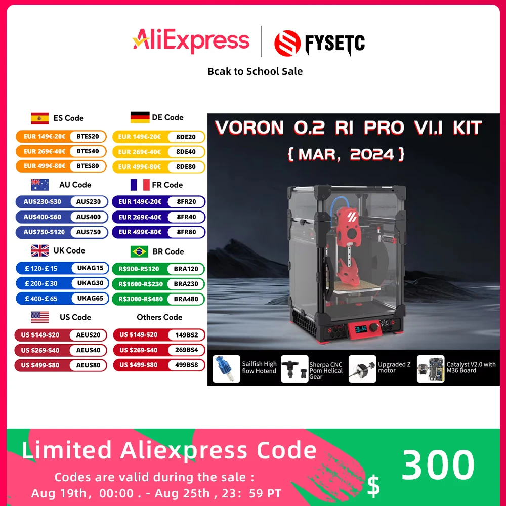 FYSETC-Voron-0-2-R1-V1-1-Pro-Corexy-3d-Printer-Upgraded-Kit-with ...