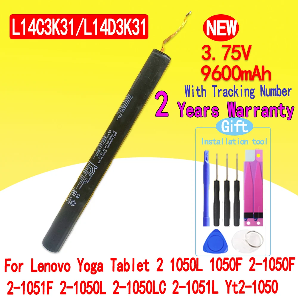 100-New-L14D3K31-Battery-For-Lenovo-Yoga-Tablet-2-1050L-1050F-2-1050F-2 ...