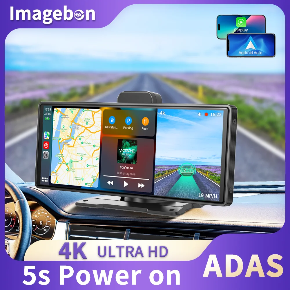 Cam-ra-de-tableau-de-bord-sans-fil-ADAS-Carplay-Android-Auto-DVR-de ...