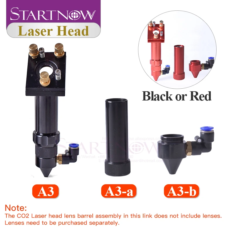 CO2 Laser Head Set With Focus Lens Device and 3rd Mirror Mount & Air ...
