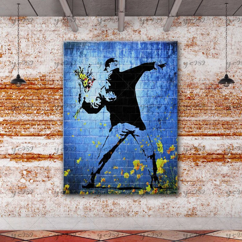 Banksy Graffiti Flower