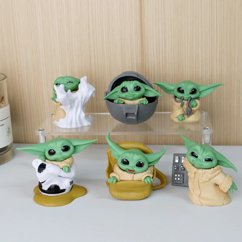 The-Child-Yoda-Baby-Mini-Figure-The-Mandalorian-Grocu-Ornamentos-Decora ...