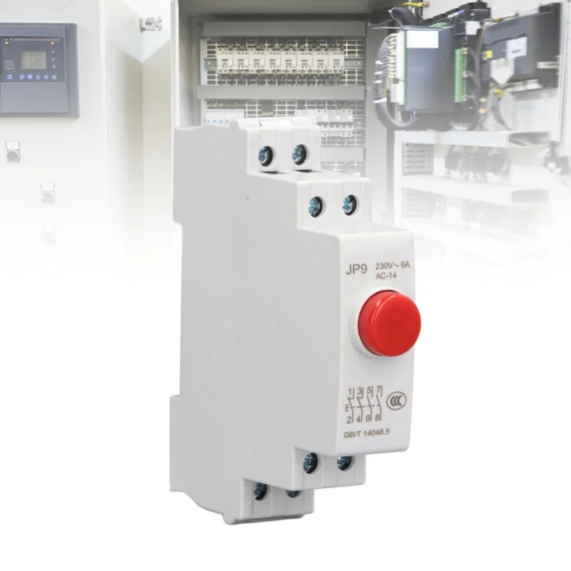 Pulsador de carril Din AC230V 2NO 2NC, interruptor de botón para ...