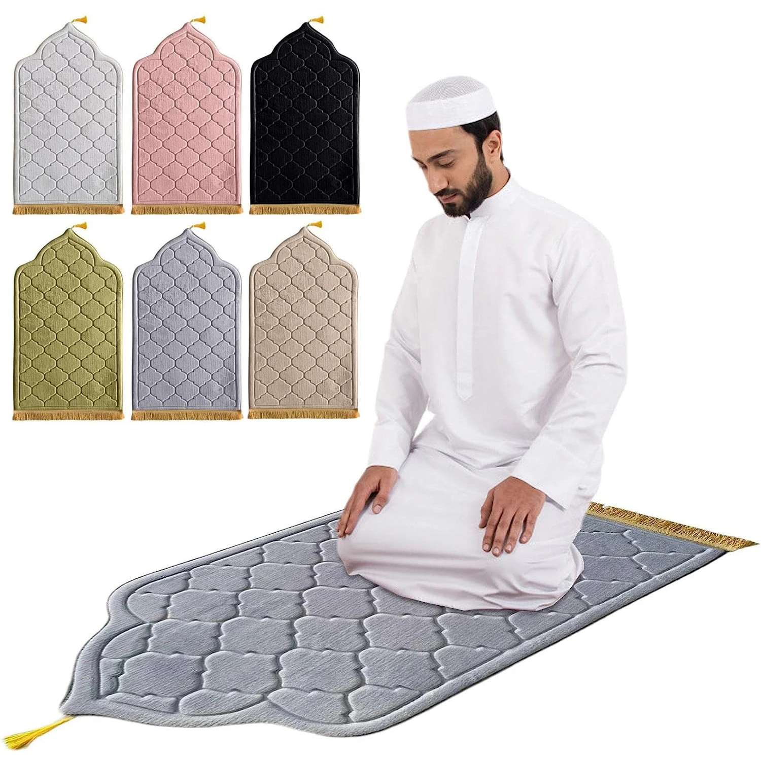 Muslim-Prayer-Mat-Islamic-Turkish-Prayer-Rugs-Ramadan-Gift-Prayer-Mat ...