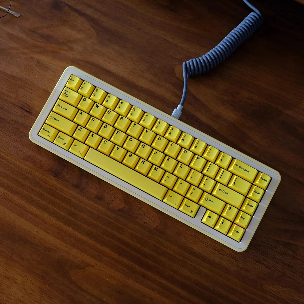 1-Set-MAC-Icon-GMK-RGBY-Yellow-Keycaps-PBT-Dye-Subbed-Key-Caps-Cherry ...
