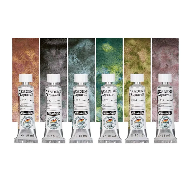 6x15ML-Tubes-Schmincke-AKADEMIE-AQUARELL-Watercolor-Paint-Strong ...