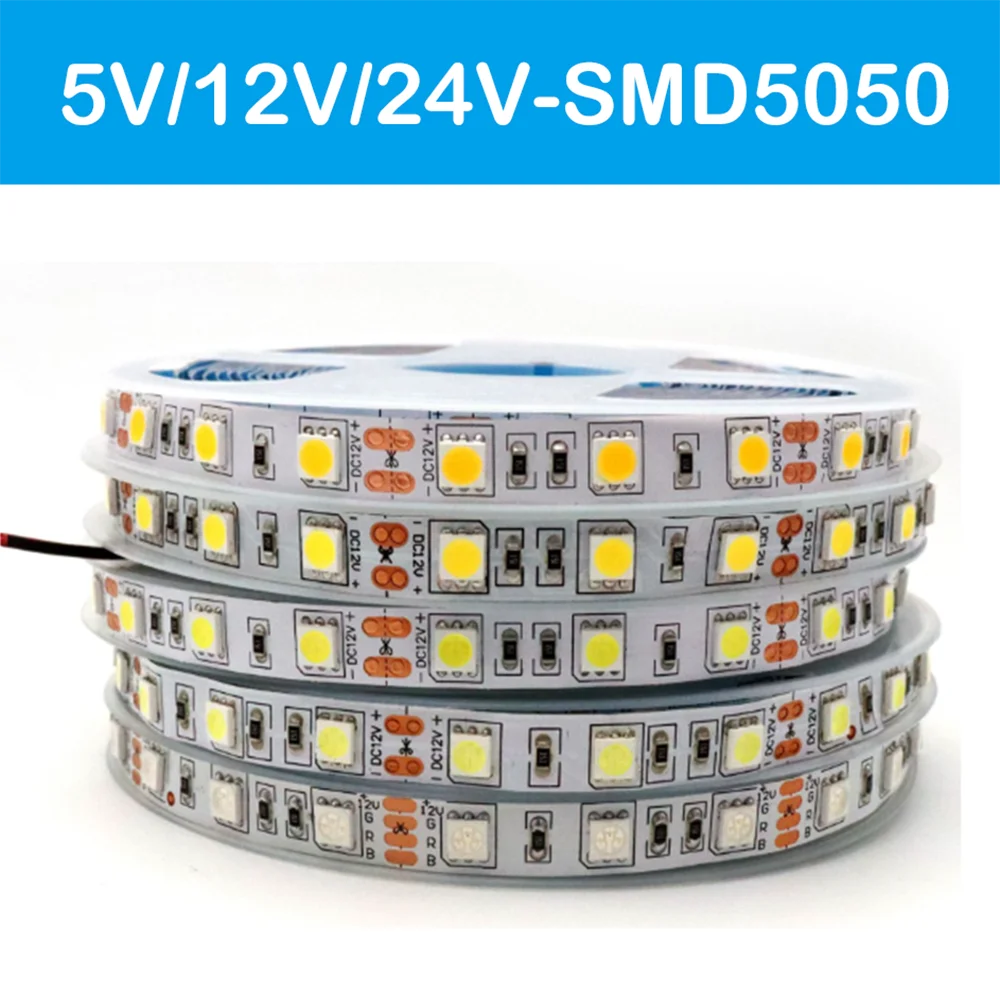 LED-strip-5050-SMD-12V-60LED-m-flexible-light-Dimmable-Tape-IP65 ...