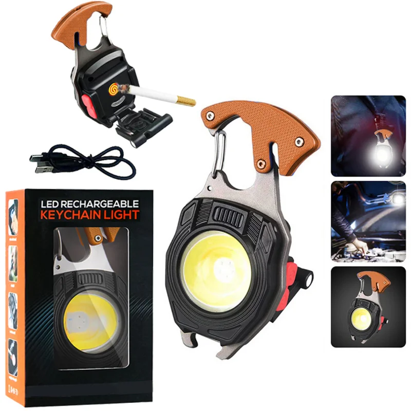 Multifunctional-mini-cob-keychain-work-light-bottle-opener-hook ...