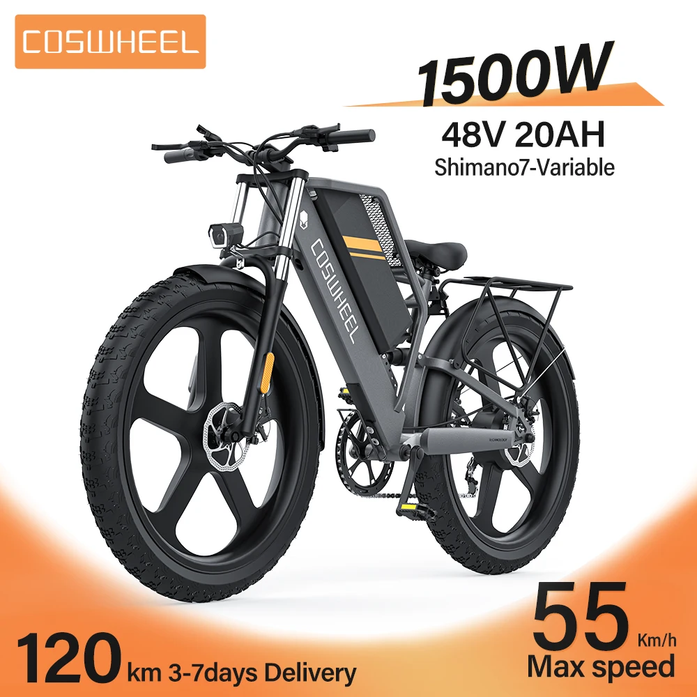 Electric-Bike-Motorcyle-55Km-h-Speed-26Inch-Fatbike-Drit-bike-EBike ...