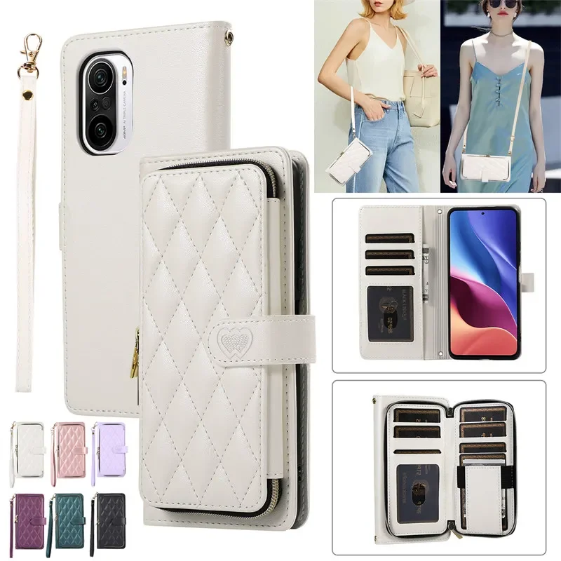 Long-Lanyard-Flip-Leather-Phone-Case-for-RedMi-Note-12-Pro-12S-11-11S ...