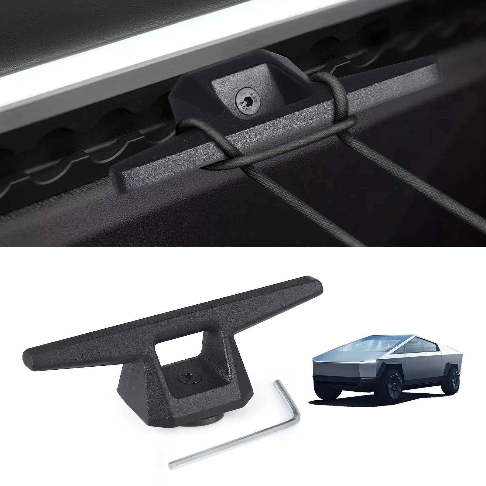 Black Trunk L-track Splints Hook Accessories For Tesla Cybertruck 2025 ...