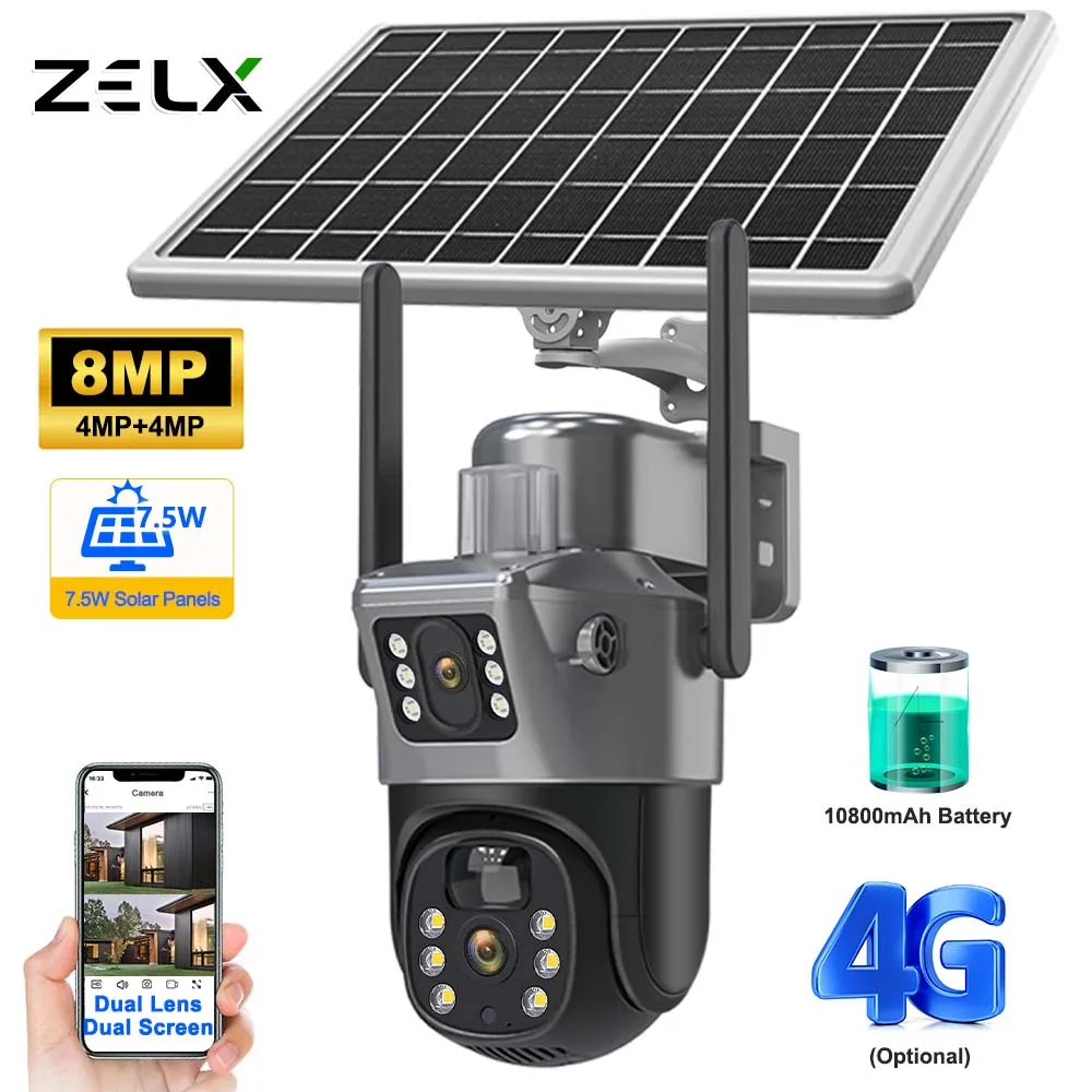 4K-8MP-WiFi-Solar-Battery-Camera-4G-Sim-Card-Dual-Lens-Dual-Screen ...