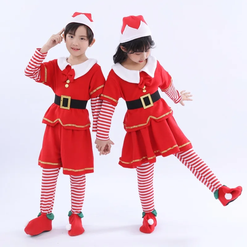 Robe De Noël Pour Garçons Et Filles Costume De Spectacle Elfe