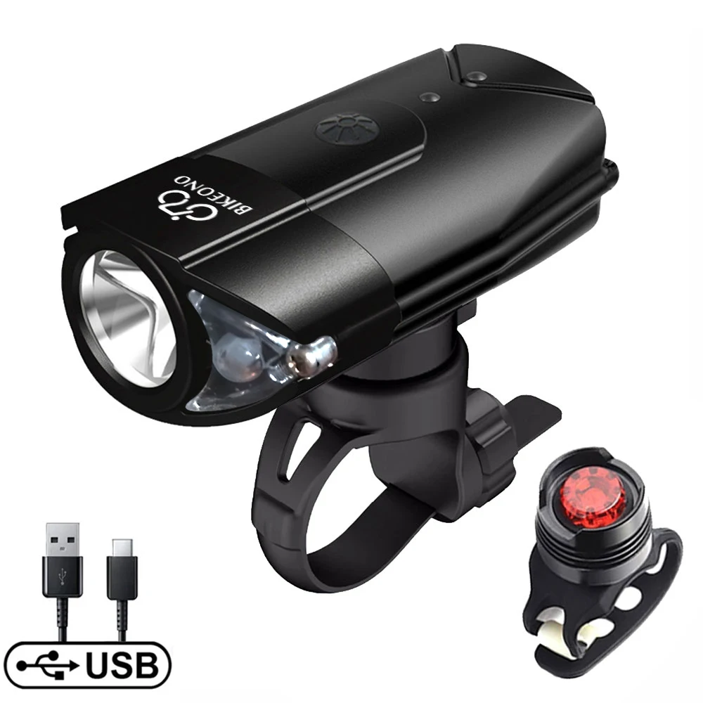 BIKEONO 1000LM Bike Light Front Lamp USB Rechargeable T6 LED Bicycle ...