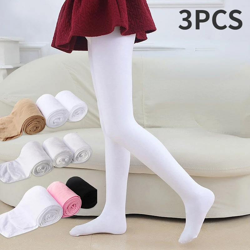 Collant-de-Ballet-en-Velours-Blanc-Uni-pour-Enfant-Bas-de-brevpour ...