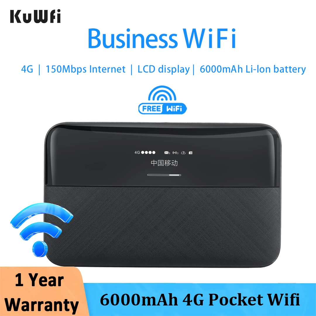 KuWfi-4G-Roteador-WiFi-150Mbps-Hotspot-ao-ar-livre-Pocket-Wifi-LTE ...