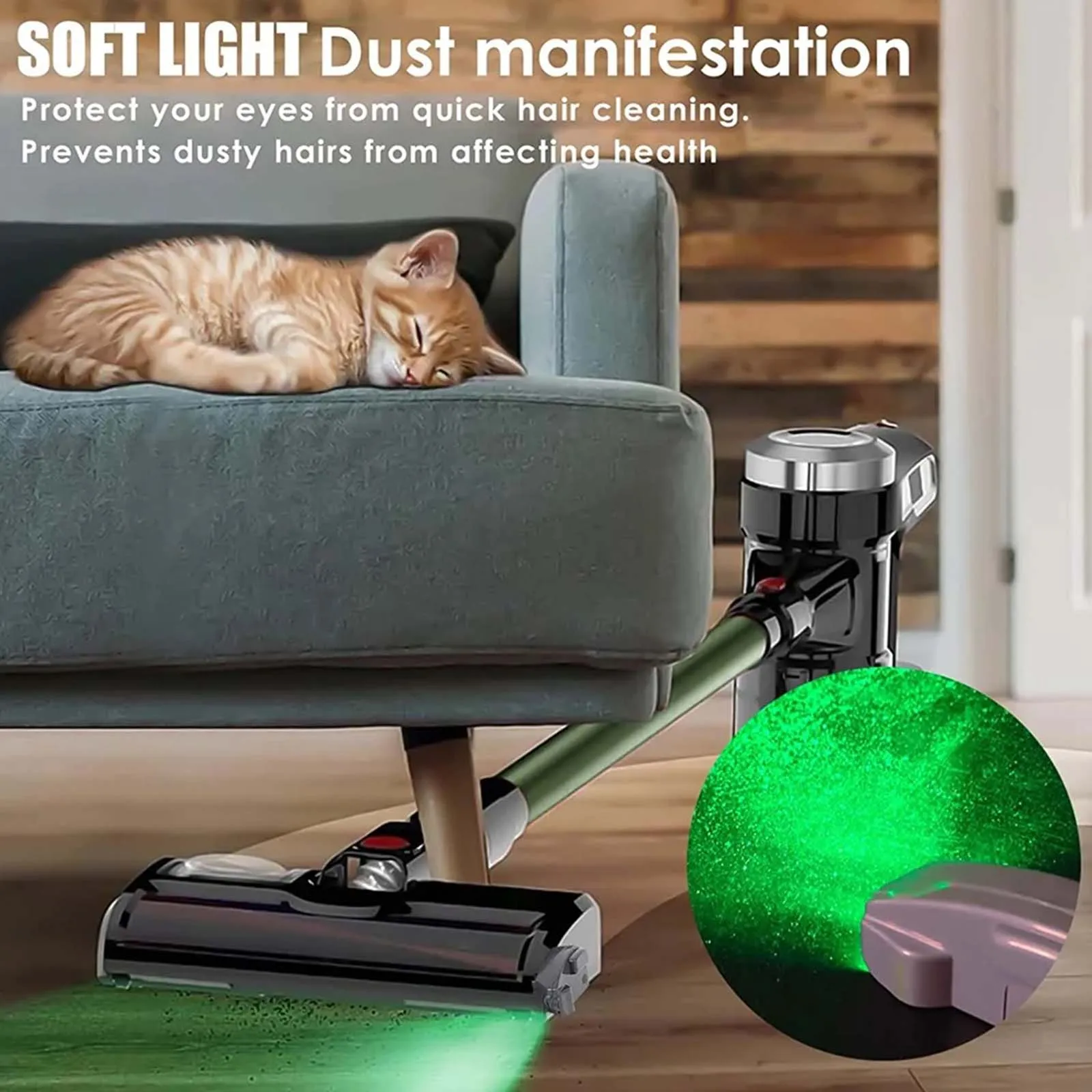 Vacuum-Cleaner-Dust-Display-Lamp-Green-LED-Illuminate-Attachment-Clean ...