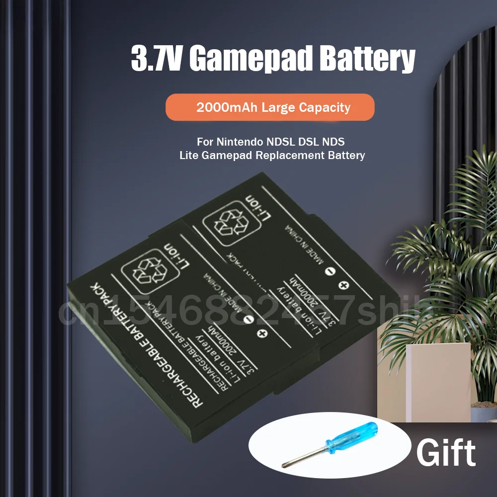 1pcs 3.7v 2000mah Rechargeable Lithium Battery Pack For Nintendo Ndsl ...