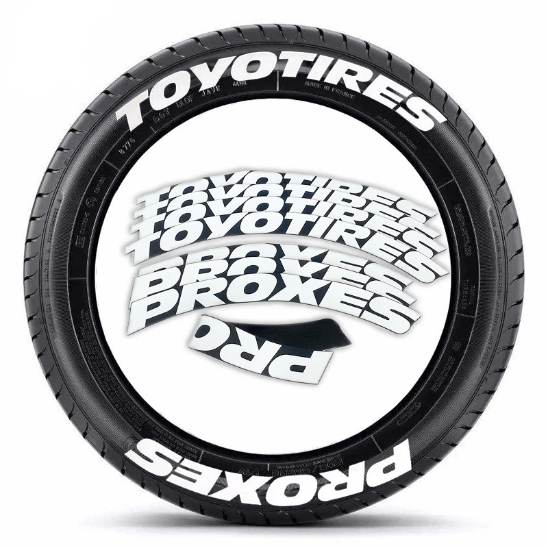 Car Tire Letter Stickers for TOYOTIRES PROXES Siamese Styling Lettering ...