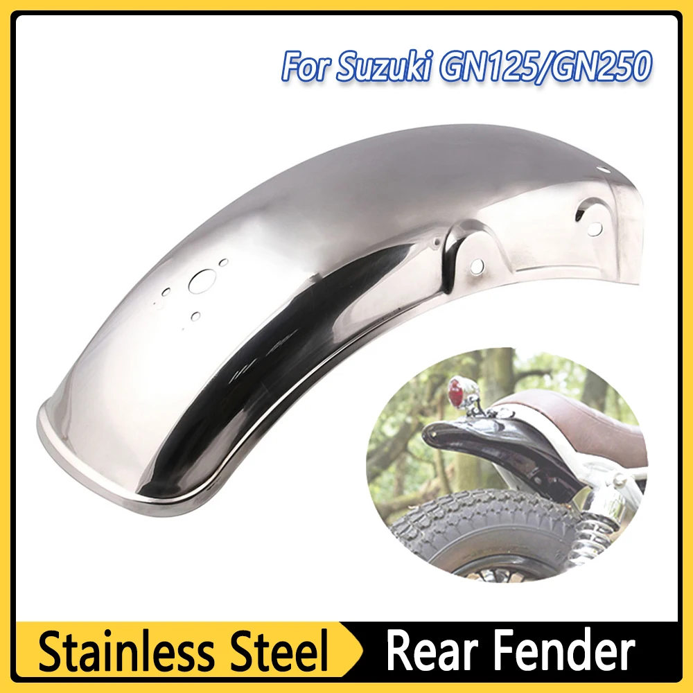 Guardabarros-trasero-Universal-de-acero-inoxidable-para-motocicleta ...