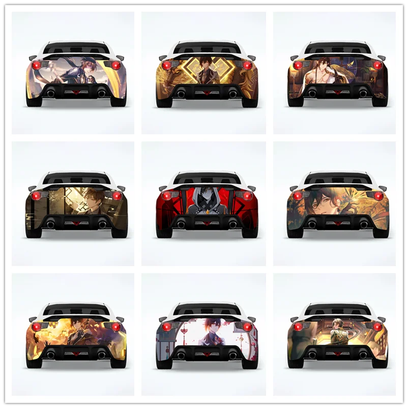 Zhongli (Genshin Impact) Car Wrap Rear Car Stickers The Car Decal Car ...