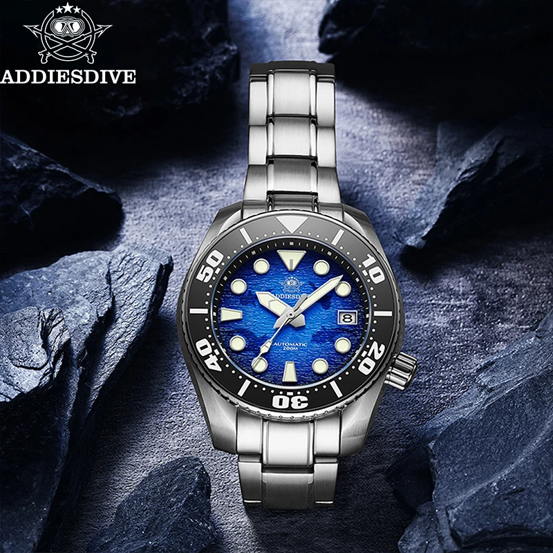 ADDIESDIVE Luxury Watches For Men Sapphire Crystal Ceramic Bezel 200m ...