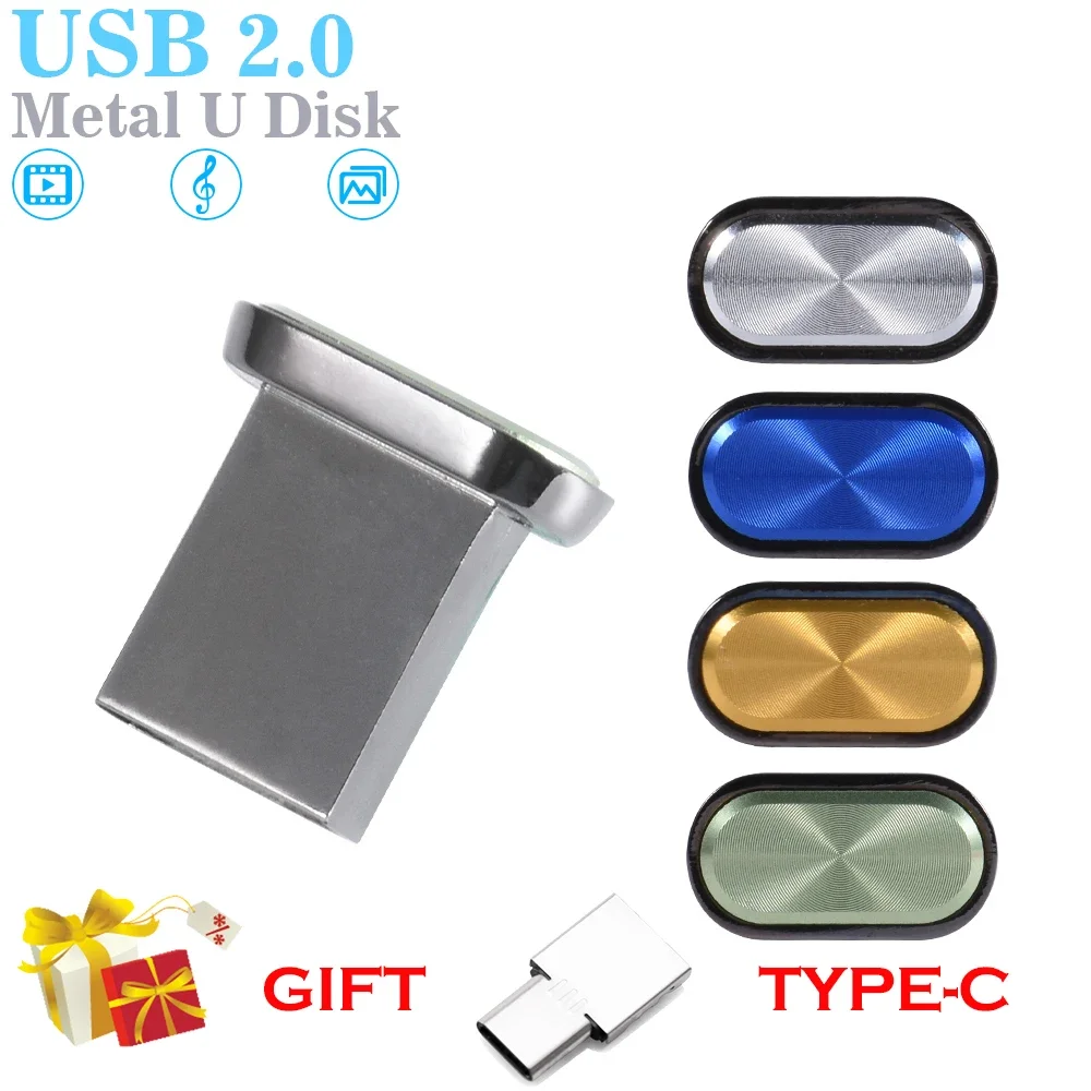 JASTER Super Mini USB Flash Drive 128GB Free TYPE-C Adapters Pen Drive ...