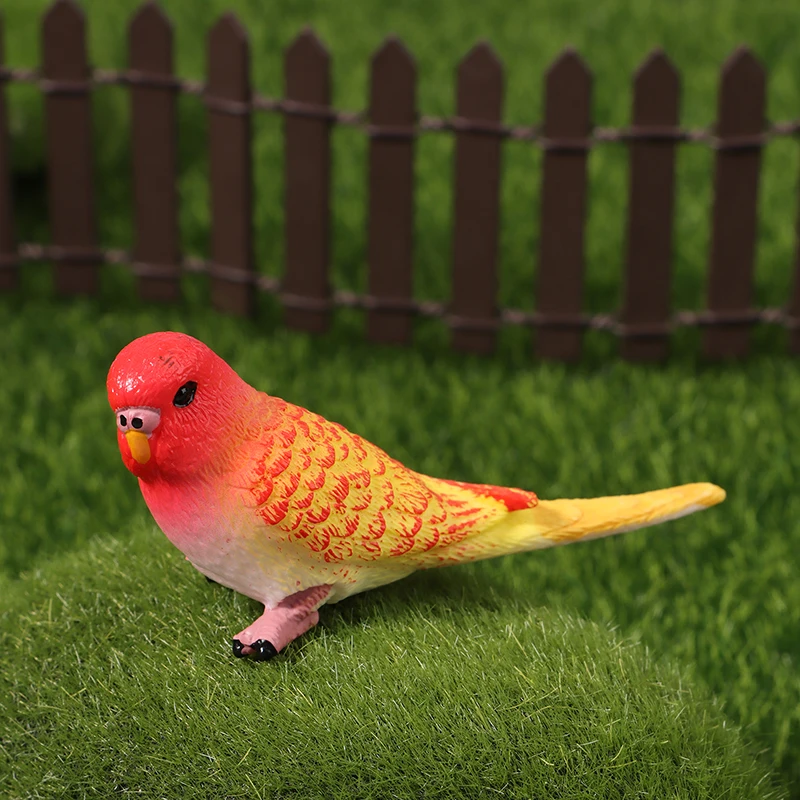 1Pc-Simulation-Parrot-Parakeet-Miniature-Landscape-Ornament-Animal ...