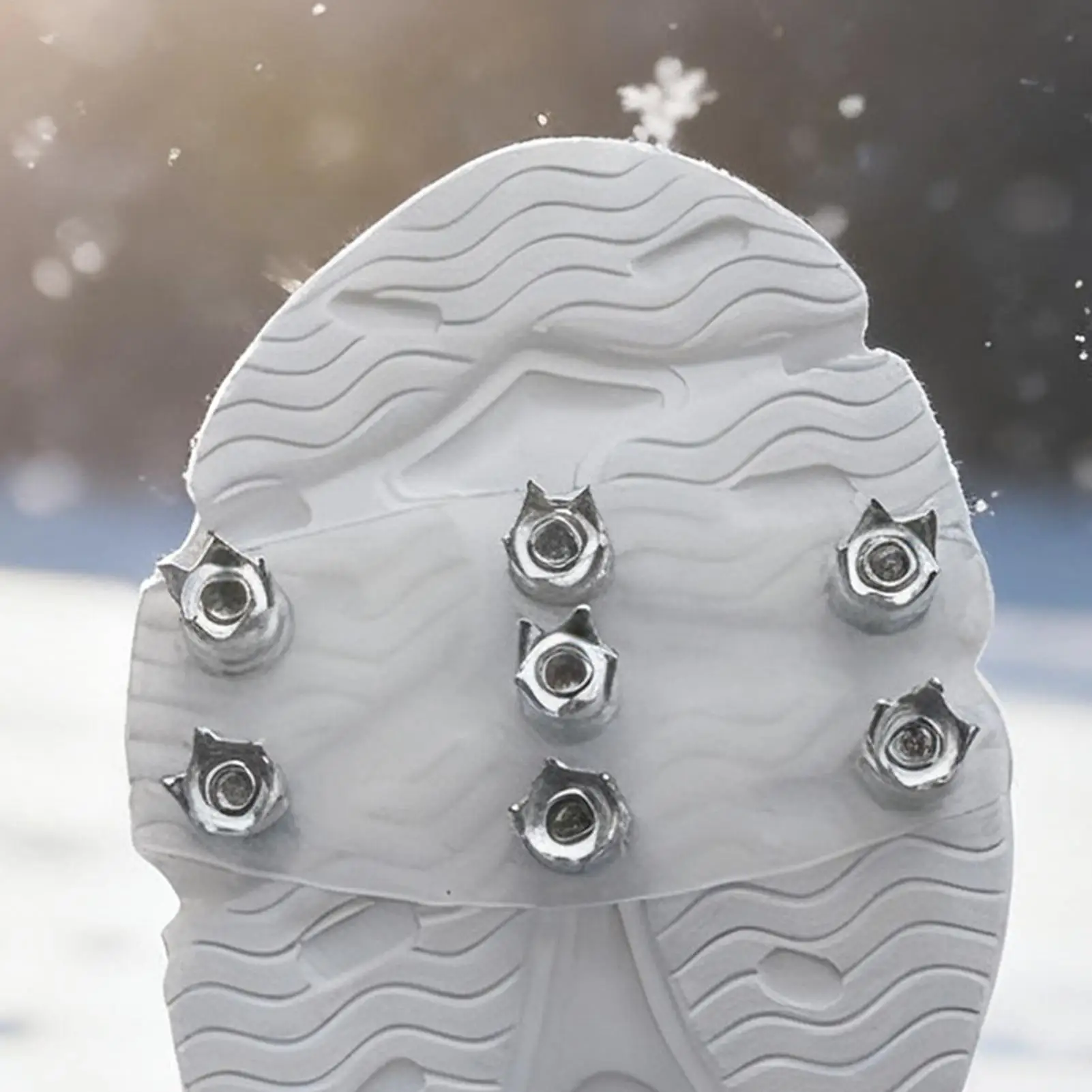 7-Tooth Translucent Ice Cleats Flexible Traction Spikes Shoe Covers ...