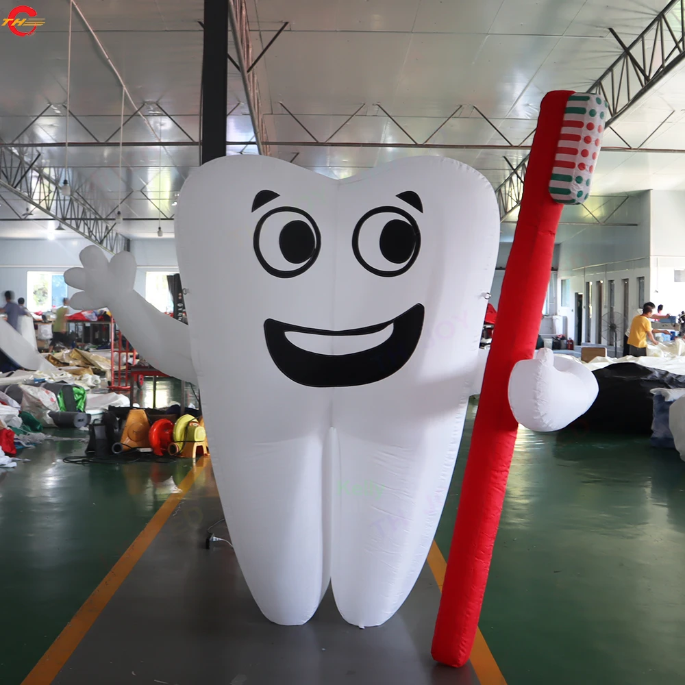 Free Shipping Lovely Inflatable Teeth With Toothbrush Model, Giant ...