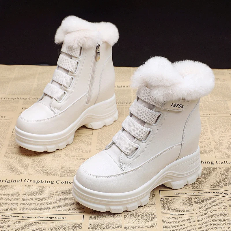 Botas-cortas-de-piel-con-tac-n-de-7cm-para-mujer-botines-c-lidos-con ...