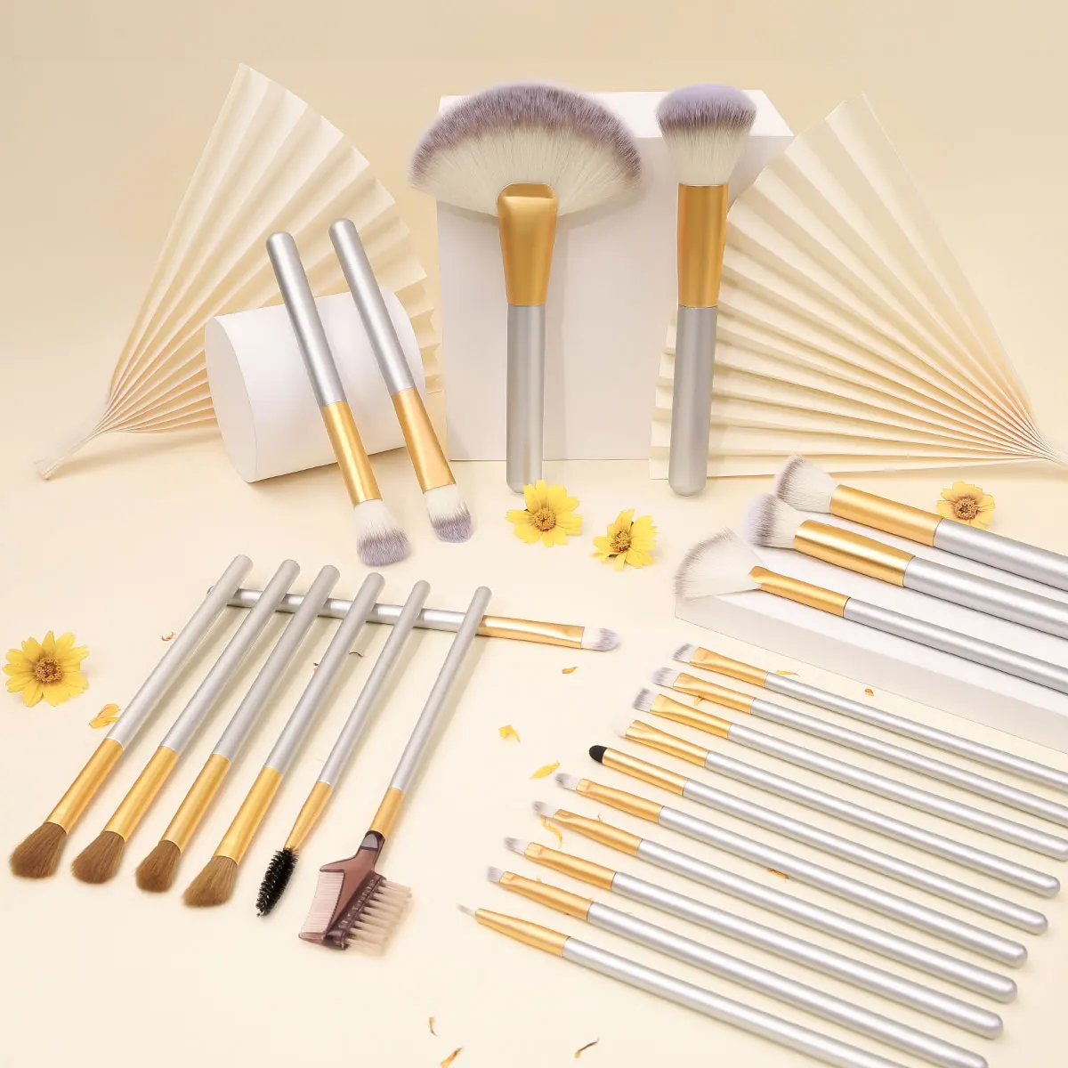 6-24Pcs-Sliver-Makeup-Brushes-Set-with-Cosmetic-Bag-Powder-Foundation ...