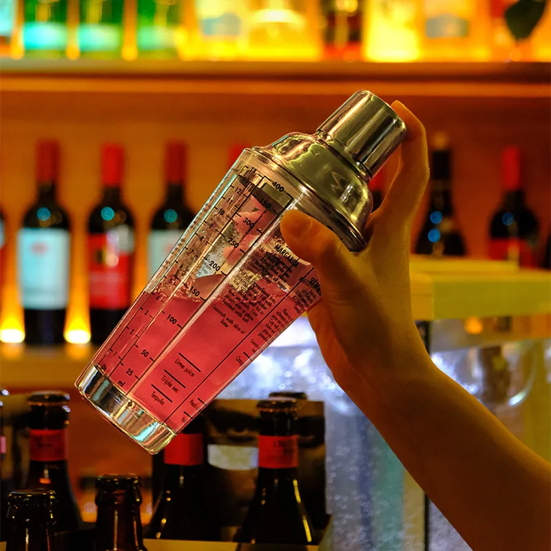 Shaker-to-adjust-milk-tea-tool-Snowg-glass-glass-wine-set-hand-cranked ...