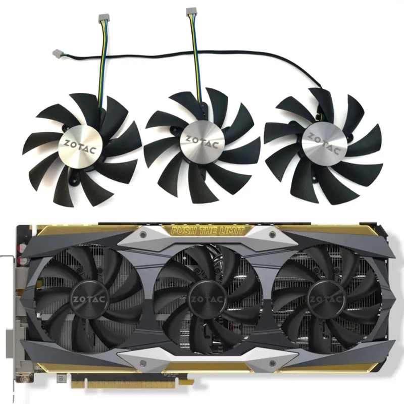 Novo 87mm 4pin ga92s2u gtx 1080ti amp gpu ventilador, para zotac gtx 1080 ti amp placa de vídeo ...
