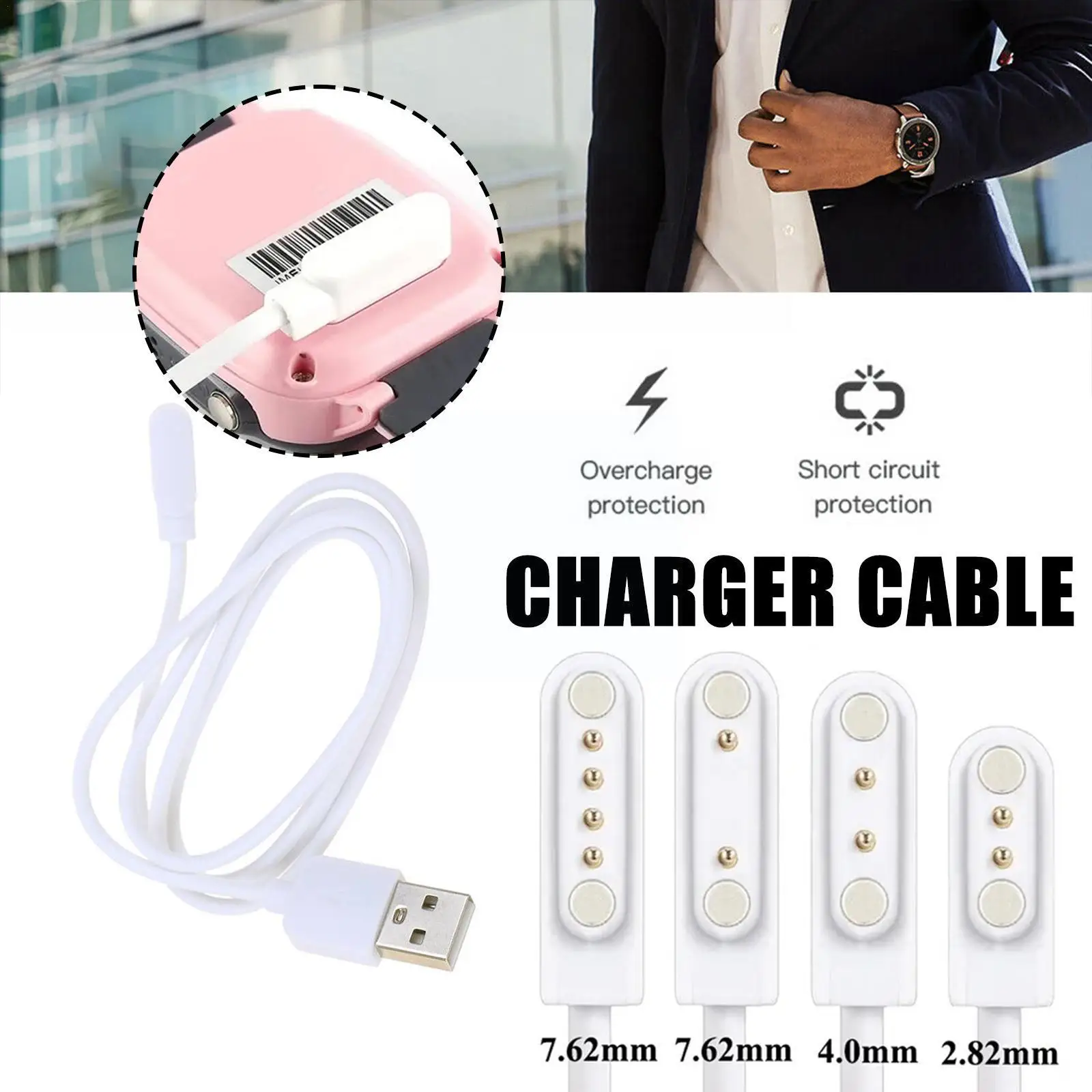 1PC-Universal-Smart-Watch-Charger-Cord-Magnetic-Charging-Cable-2-Pin-4 ...