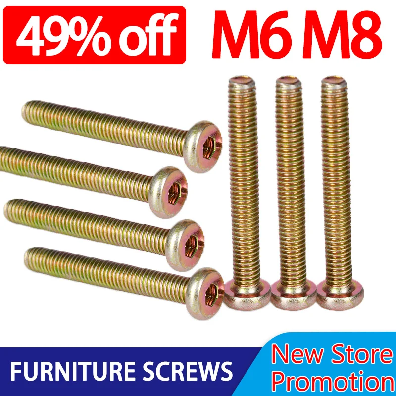 M6-M8-Furniture-Screws-Hex-Socket-Flat-Head-Hexagon-Iron-Zinc-Plated ...