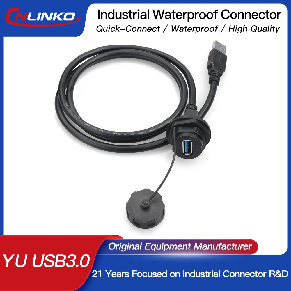 CNLINKO Waterproof USB2.0 USB3.0 Charging Port Power Cable Connector ...
