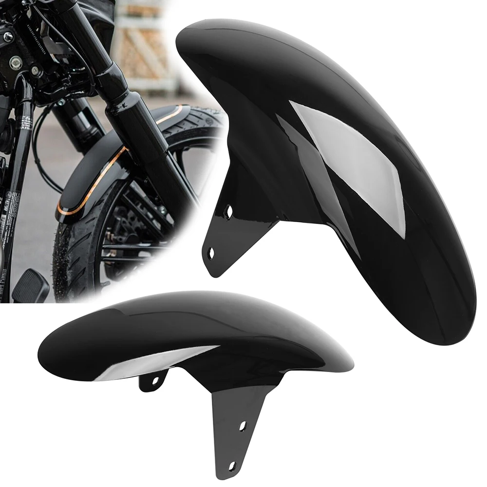 Motorcycle Light Black Custom Front Fender Mudguards Cover For Harley ...