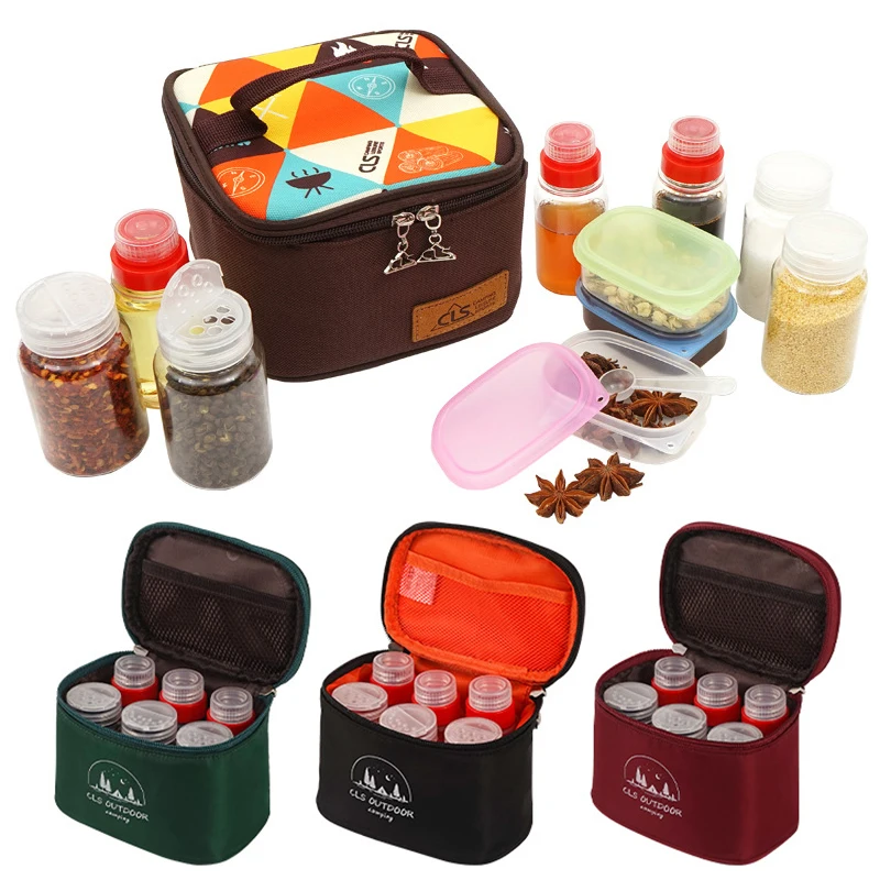 BBQ-Seasoning-Box-Pot-Set-Camping-Outdoor-Grilling-Spice-Jar-Condiment ...