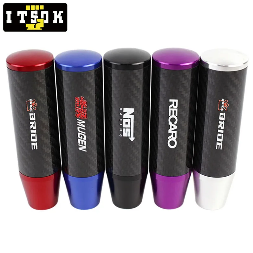 13cm-Real-Carbon-Fiber-Gear-Shift-Knob-Universal-Racing-JDM-Shifter ...