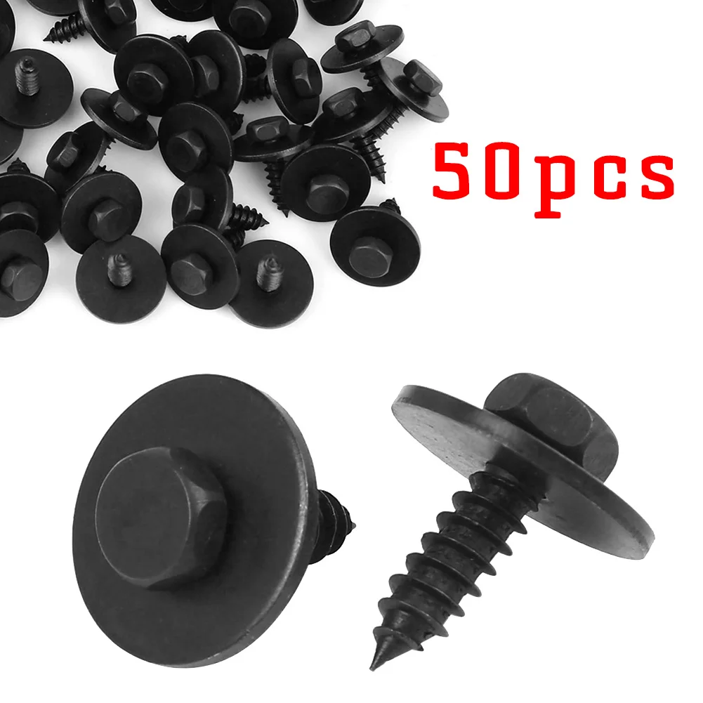 50pcs-Auto-Fastener-Car-Clips-Screw-Bolt-Retainer-Fender-Liner-Under ...