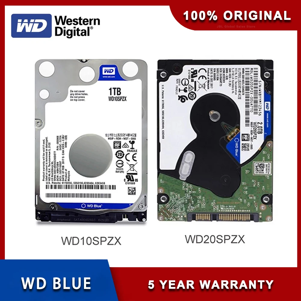 Western Digital WD 1TB 2TB 4TB 2.5" 7mm Internal Hard Disk Drive for ...