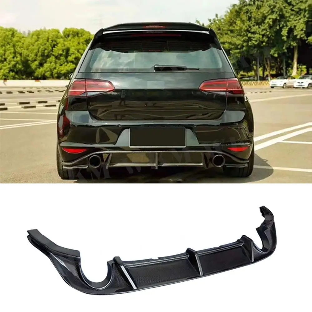Carbon-Fiber-Car-Rear-Bumper-Lip-Diffuser-Spoiler-for-Volkswagen-MK7 ...