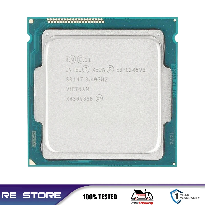 Usado intel xeon e3 1245v3 e3 1245 v3 3.4ghz quad-core processador cpu 8m 84w lga 1150